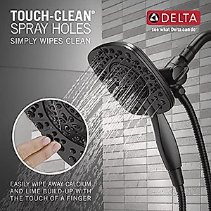 Delta Faucet Ashlyn 17 Series Dual-Handle Delta Shower Trim Kit with In2ition 2-in-1 Shower Head with Handheld Spray, Matte Black Shower Fixture, Matte Black T17264-BL-I (Valve Not Included)