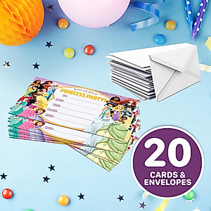 Set of 20 Prince -Themed Happy Birthday Invitation Cards & Envelopes - Lightweight (240g), Postcard Style Invites for the Perfect Party Pack