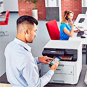 Brother Color HL-L3290CDW Compact Wireless Digital LED All-in-One Laser Printer for Office, White - Print Copy Scan - 25 ppm, 2400 x 600 dpi, 8.5 x 14, 512MB Memory, Auto Duplex Printing, 250 Sheet