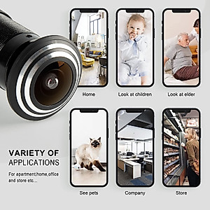 Kasfye Door Peephole Camera,HD 1080P Door Eye Hole IP Camera with 1.78mm Fisheye Lens 180 Degrees Wide Angle Tuya Smart APP Home Security USB Cameras-DC 5V
