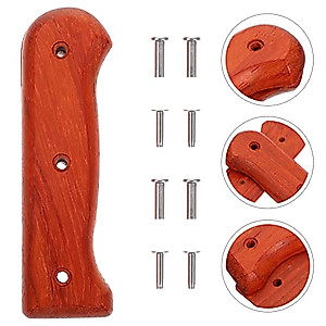 UPKOCH Kitchen Cutter Accessory 1 Set Knife Handle Japanese Kitchen Knife Repair Handle for Knife Natural Wood Handle Replacement (Brown) Cutter Replacement