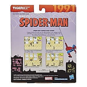 Hasbro Gaming Tiger Electronics Marvel Spider-Man Electronic LCD Video Game,Retro-Inspired 1-Player Handheld Game,Ages 8 and Up
