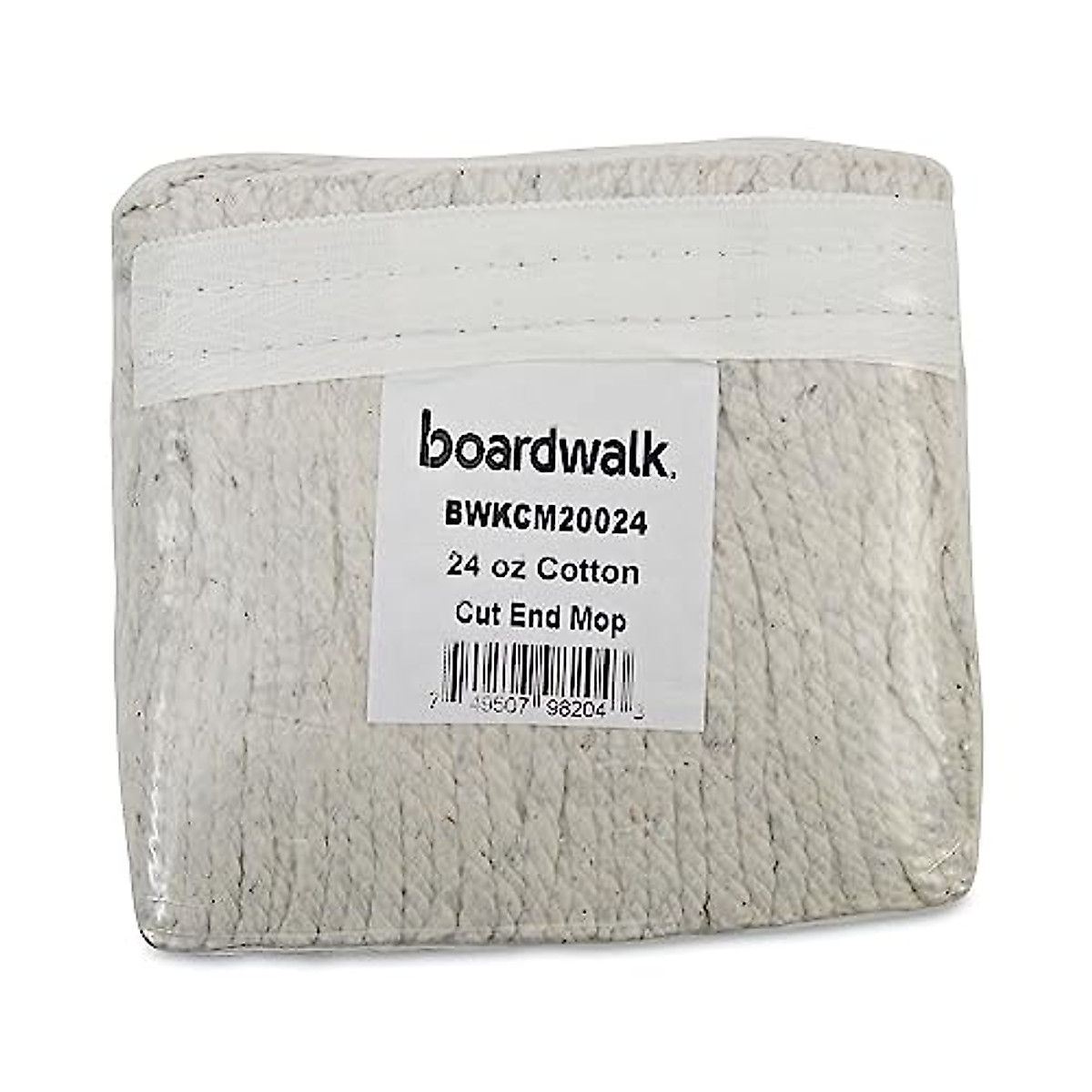 Boardwalk Cm20024 Banded Cotton Mop Heads, 24Oz, White, 12/Carton