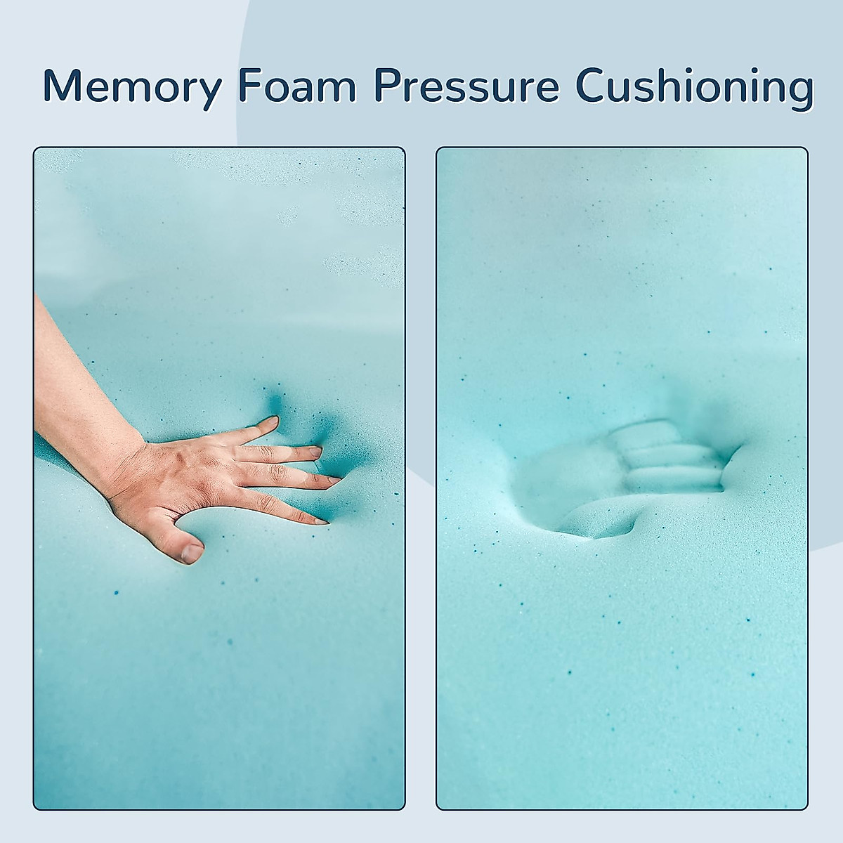 Dual Layer 3 Inch Memory Foam Mattress Topper Ultra Soft and Breathable Queen Mattress Topper, Mattress Topper with Pillow Cases(6080)