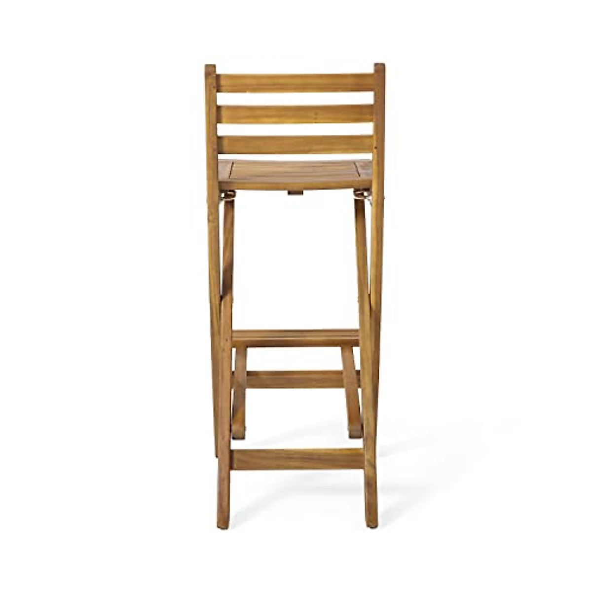 Christopher Knight Home Tundra Outdoor Foldable Wood Barstool Set, 2-Pcs Set, Natural