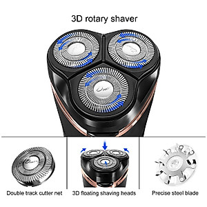 donlix Electric Shavers for Men Razor 8500 RPM Face Shaver with Pop-up Beard Trimmer Wet Dry Use, Waterproof Electric Razor for Men Women Cord/Cordless Rechargeable (CHA)