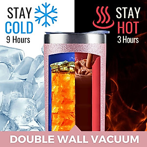 Onebttl Birthday Gifts for 12 Year Old Girl -12 & Fabulous - Tween Girl Gifts, Unique Design 20oz Skinny Tumbler, Novelty 12th Birthday Gifts for Girls, Card & Package Included - Pink