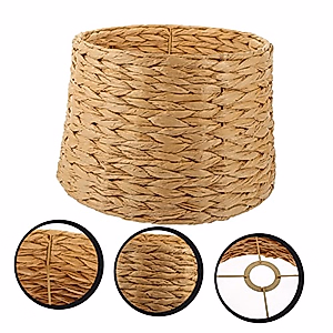 DELURA Woven Lampshade Lampshades for Floor Lamps Vintage Lantern Rustic Pendant Lighting Lamp Replacement Shade Hanging Lights Lampshades Rustic Lamp Shade Country Lamp Shades to Weave/653