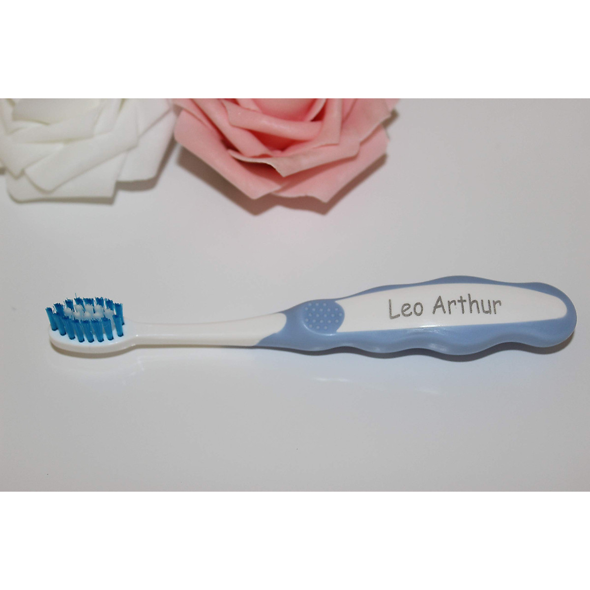 Personalized Toothbrush Kids Manual Toothbrush Age 2-6 4 Color Variety Pack Any Name/Message Engraved 4 Pack - Personalized Gift