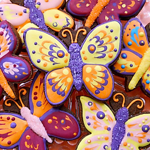 Vodolo 2 Pcs Butterfly Ice Cube Tray,Butterfly Mold Silicone for Chocolate Candy Gummy Baking,Jelly, Pudding,Soap, Cake Mold