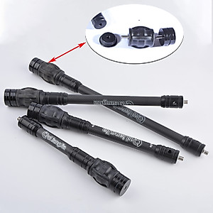 AMEYXGS Archery Bow Stabilizer 6" 8" 10" 12" Rod Balance Bar with Damping System and Weights Shock Absorber for Compound Bow Archery Accessory (6" Stabilizer)