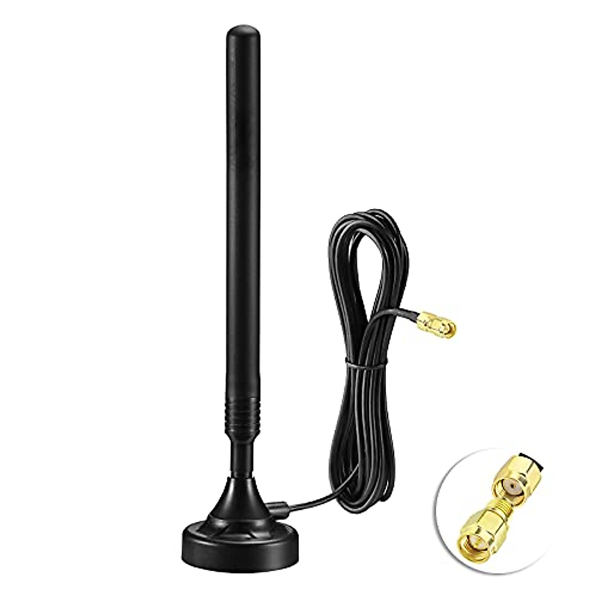 SUPERBAT 4G LTE Magnetic Mount External Antenna RP SMA Male Antenna for Verizon T-Mobile Router Gateway Modem Camera RTL SDR dongles Helium Hotspot RAK Sensecap M1 Finestra Miner etc.