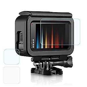 Ytaland Protective Cover for GoPro Hero 11 / Hero 10 / Hero 9 Black, with Tempered Glass Screen Protector, Plastic Housing Case Shell Frame