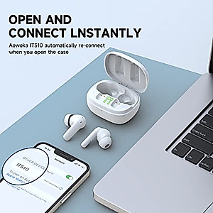 Wireless Earbuds Bluetooth 5.3 Earbuds Wireless Headphones with Mic and Charging Case HiFi Sound Quality 35 Hours Playtime Bluetooth Earbuds with LED Display IPX7 Waterproof Bluetooth Headphones