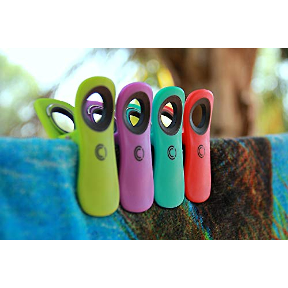 Beach Towel Clips for Pool Chairs, Beach Chairs and Cruise Ship are Vacation Essentials - 3” No Rust Stainless Steel, Premium Durability and Unmatched Quality Keeps Towel From Blowing Away (Turquoise)