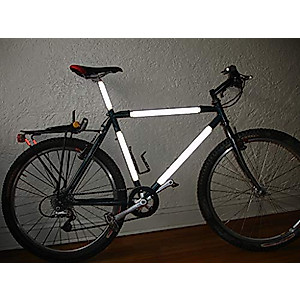 White High Visibility DOT-C2 Reflective Tape 2 inch x 20 feet Safety Warning Conspicuity Tape Waterproof Self-Adhesive Tape for Trailer Vehicles Trucks Vans Bikes Cargos Helmets Poles