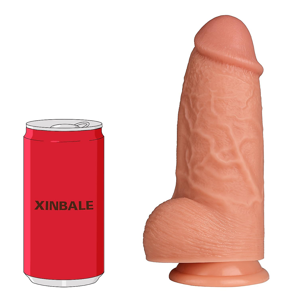 XINBALE 2.24'' Diameter Thick Huge Dildo, 650g /1.43LB Realistic Dildos with Strong Suction Cup for Hands-Free and Anal Play, G-spot Giant Dildo Anal Sex Toys for Women and Men