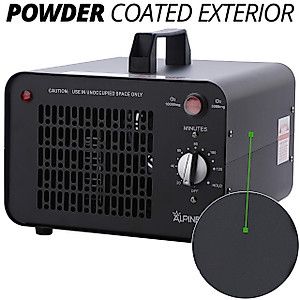 Alpine Air Ozone Generator 5000-10000 mg/h Adjustable Ozone Machine Odor Removal Double O3 Residential & Commercial Grade Odor Eliminator, Ozone Generator for Car, Home, Smoke, Hotels, Farms and Pets