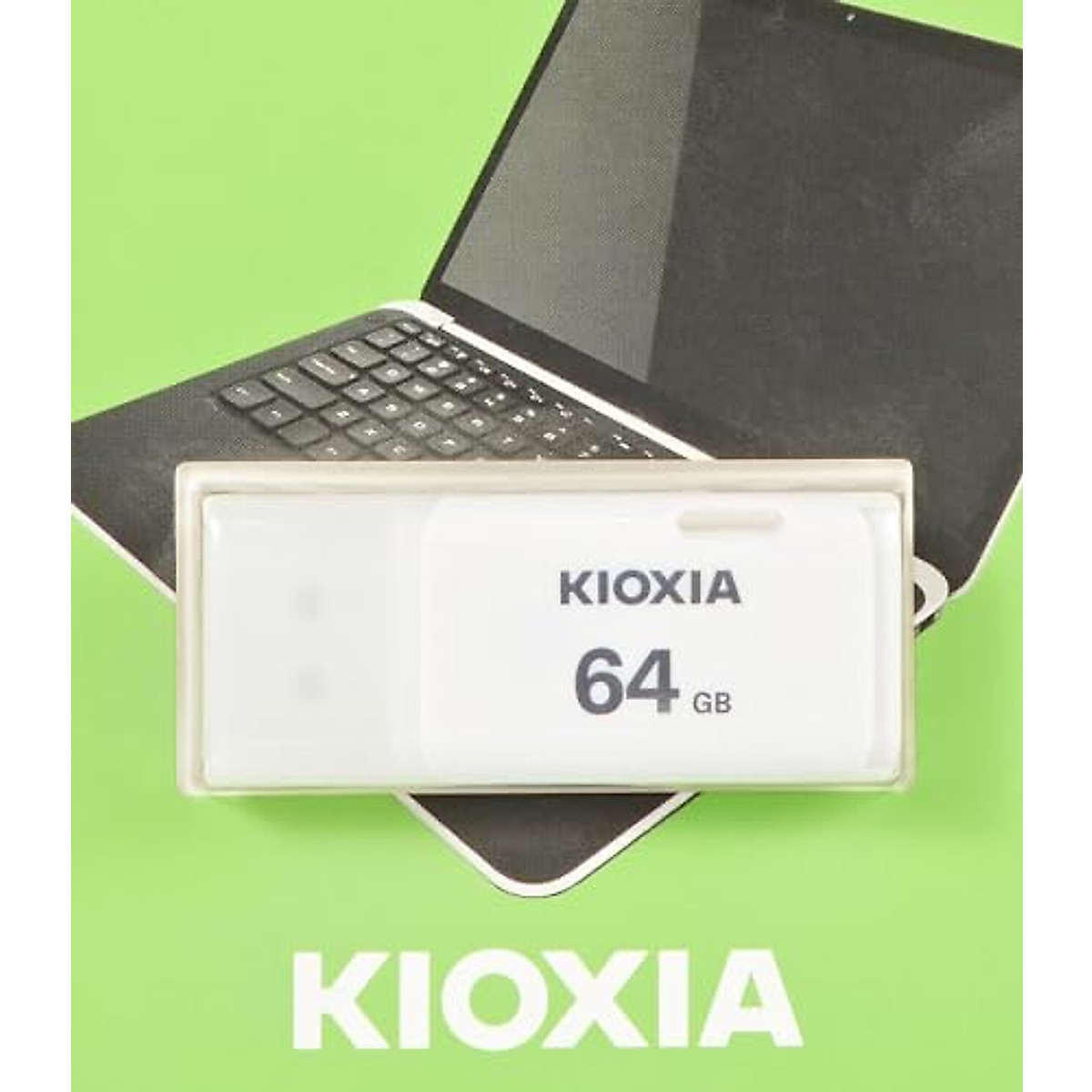 Kioxia U202 TransMemory 64GB USB2.0 Flash Drive Portable Data Disk USB Stick White LU202W064GG4