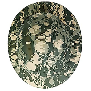 MSA 10104254 Freedom Series V-Gard Full-Brim Hard Hat With Fas-Trac III Ratchet Suspension, Polyethylene Shell, Self Adjusting Crown Straps - Standard Size in American Camouflage