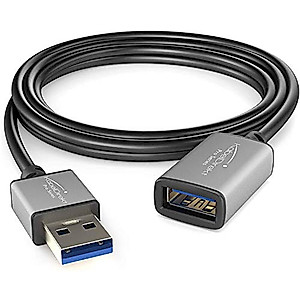 KabelDirekt – USB A 3.0 Extension Cable – 6 inches x2 – (Connect USB A to Socket USB A, Suitable for All USB A Ports, Black, Space Gray) – Pro Series