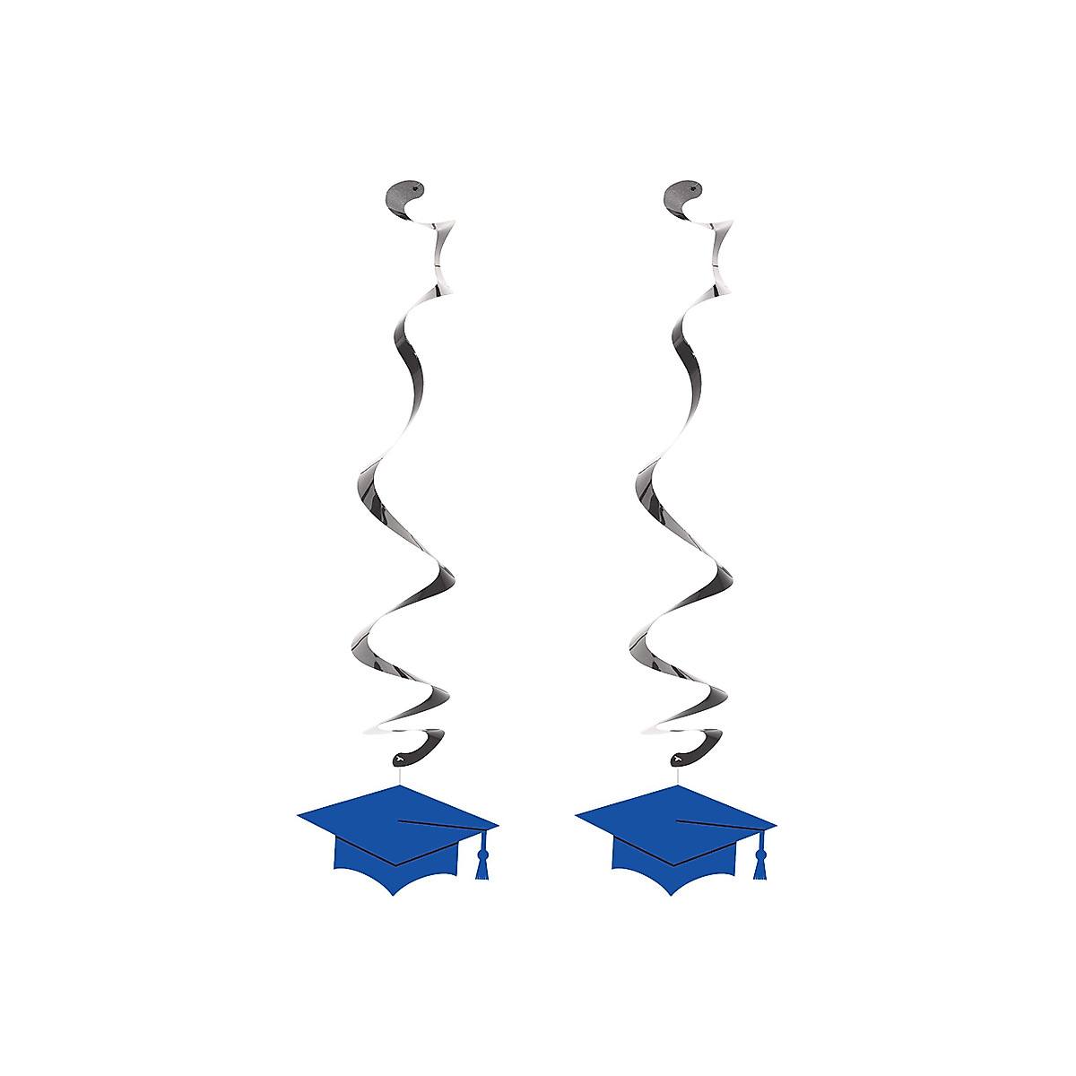 Creative Converting Blue Graduation Dizzy Danglers, Assorted sizes