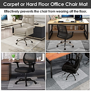MONICAT Office Chair Mat for Carpet, Desk Chair Mat for Carpet, Computer Plastic Floor Mat for Carpet Chair Mat,Thick Sturdy Low and No Pile Office Floor Mat Studs Easy Glide(36" X 48" with Lip)