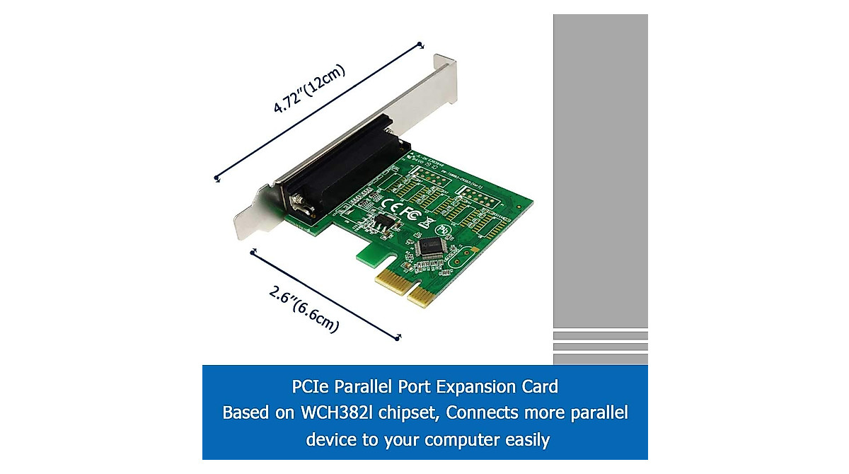GODSHARK PCIe Parallel Port Expansion Card - Fast Data Transfer