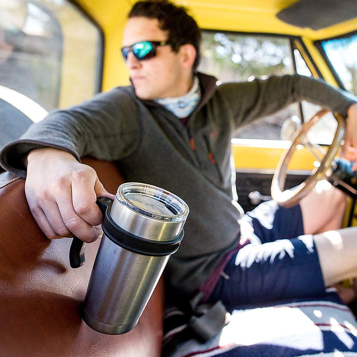 ZYTC Handle for 20OZ Tumbler,Yeti Rambler Handle Anti Slip Travel Mug Grip Cup Holder for Yeti Rambler,Ozark Trail,Sic and More Tumbler Mugs