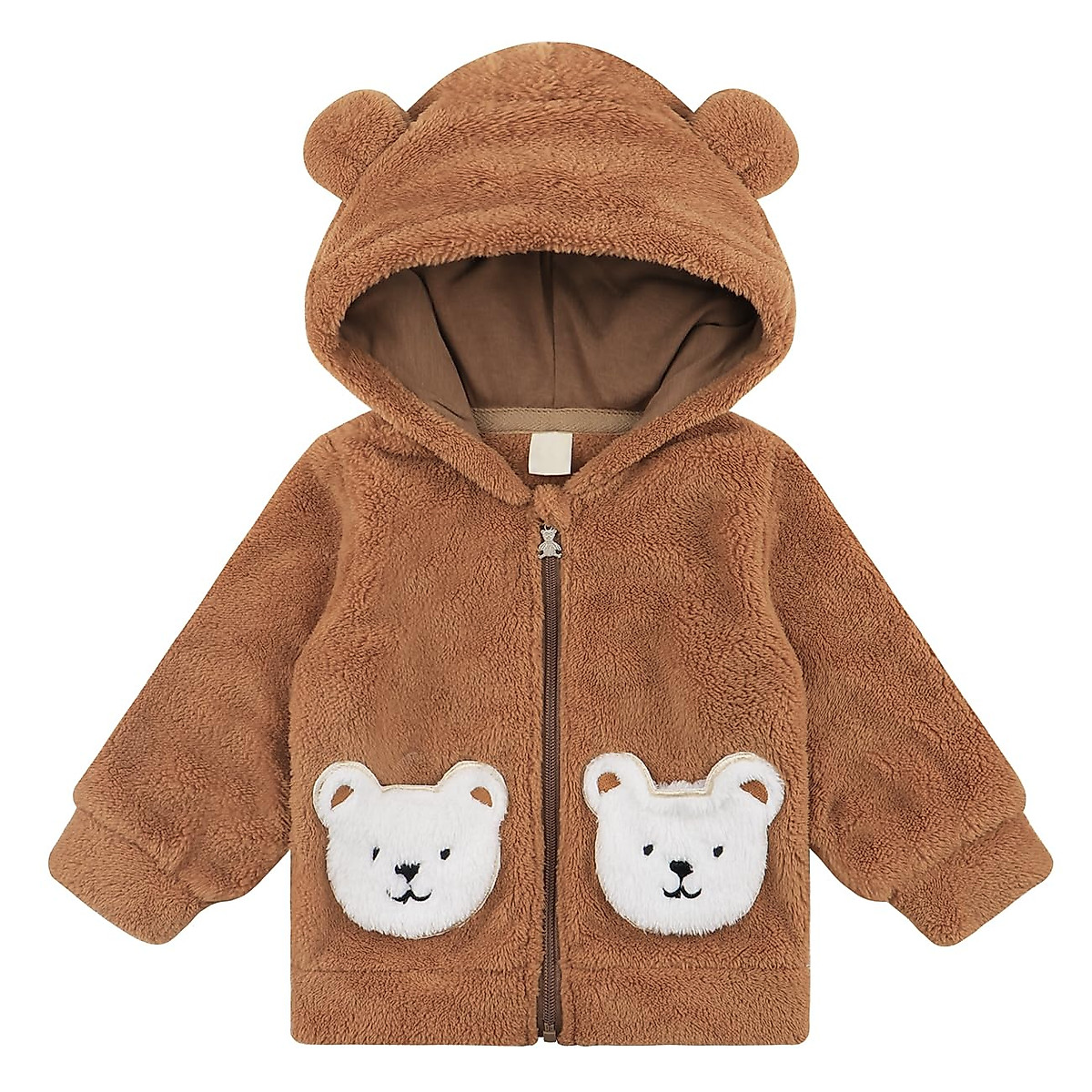 AIMISYOU Infant Fleece Jacket 6-12 Months Neutral Baby Boy Clothes Winter Outfit for Girl