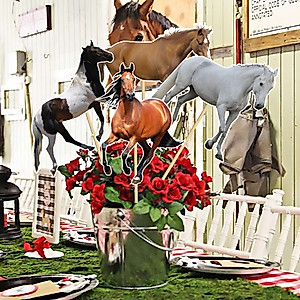 24Pcs Horse Table Centerpieces Sticks Horse Table Toppers Horse Racing Party Decoration for Horse Themed Birthday Party Baby Shower Supplies