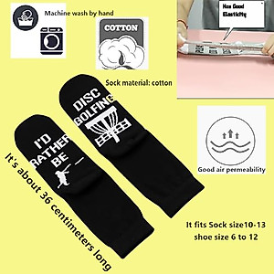 TSOTMO Disc Golf Socks Golfing Socks I'D Rather Be Disc Golfing Funny Socks For Disc Golf Lover Player