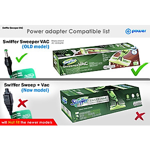 T-Power 9V Charger for Emerson 1-FS4000 1-FS4000-000 1FS4000000 DCH2-100US.1301 Swiffer Sweeper Vac Vacuum Battery Power Supply Cord