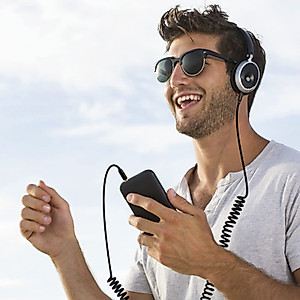 Toxaoii QC45 Coiled Audio Cable Cord Compatible with Bose QuietComfort QC 45, QC35 II, QC 35, OE2 OE2i Soundlink SoundTrue Headphone with 6.35mm Adapter for Guitar/Xbox One/ PS4 (4 to 16FT)