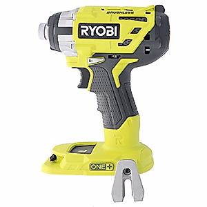 Ryobi P238 18V One+ Brushless 1/4 2,000 Inch Pound, 3,100 RPM Cordless Impact Driver w/ Gripzone Overmold, Belt Clip, and Tri-Beam LED (Power Tool Only, Battery Not Included)
