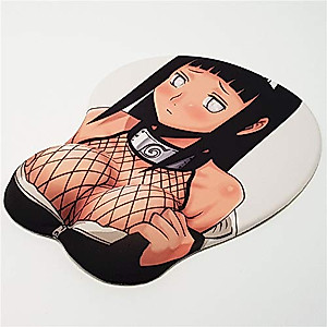 Anime Gaming Mousepad 3D Wrist Rest Desk Mat Cartoon Mouse Pad Soft Silicon Gel Mouse Mat Anti-Slip Office Mat Desk Pad with Wrist Support