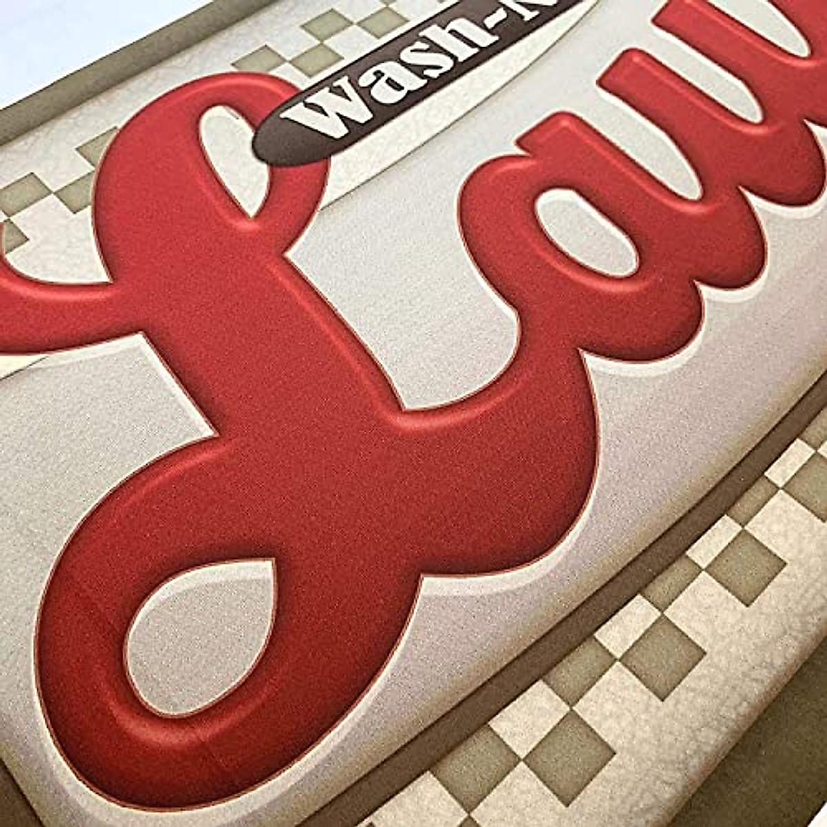 Ukeler Laundry Room Rug, Laundry Room Floor Rug for Wash Room Non Skid Kitchen Floor Mat Non-Slip Rubber Area Rug 20x59