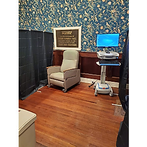 Portable Room Divider | Privacy Screen | Room Divider for Education, Clinics, Biometric Screenings, Health Screenings and Travel | No Tools Required | Dark Blue