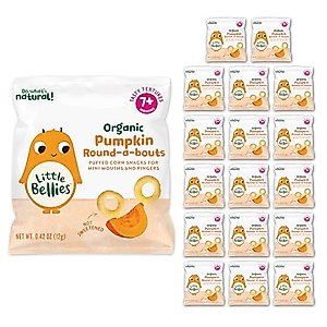 Little Bellies Organic Pumpkin Round-a-bouts, 0.42 Ounce Bag (Pack of 6)