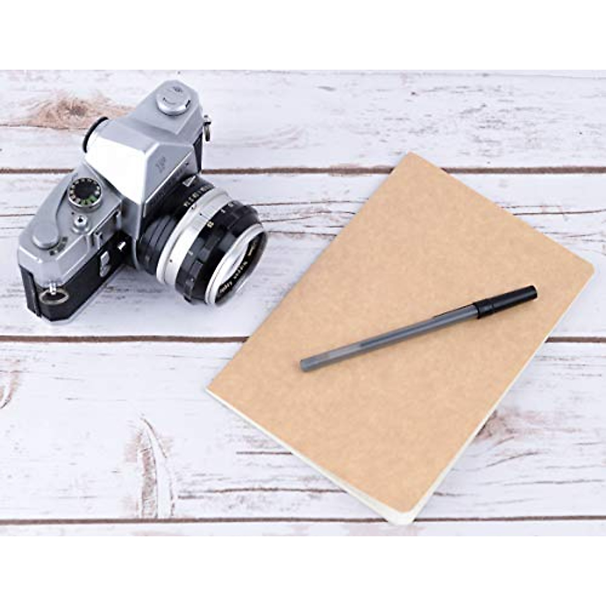 TWONE 15 Packs Kraft Notebook Ruled Pages Kraft Brown Cover Pocket Journal Notebooks for Traveler Diary Note-Taking Ruled 60 Pages/30 Sheets (5.5" x 8.25")