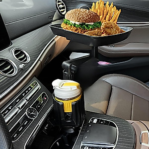Multifunctional Car Cup Holder Tray For Car Food Tray For Eating Cupholder Extender Holder For Car Expandable Cup Holder For Car Extra Cup Holder Eating Tray Adjustable Table Expander Swivel