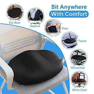 Seat Cushion for Desk Chair for Hip Pain Relief Desk Chair Cushion for Tailbone Pain Relief Gaming Desk Office Chair Cushion Memory Foam Seat Cushion Ergonomic Patented Design Car Office Chair Pad