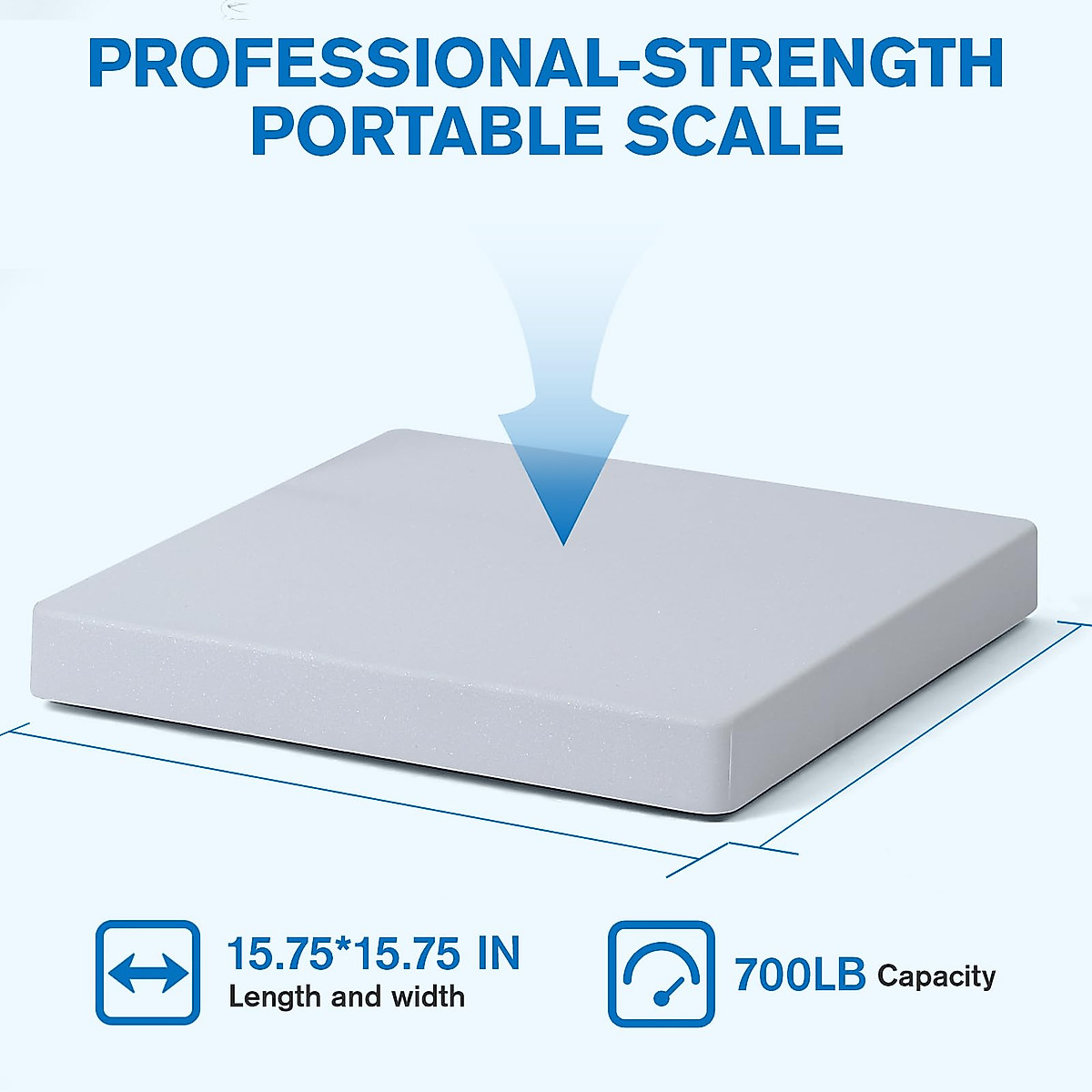 Helsevesen Large Platform Bariatric Scale, 17.75 in/40 cm -700 lb Capacity, Professional Physician Scale W/Remote Display, Wrestling Scale, Fitness & Athletic Scales