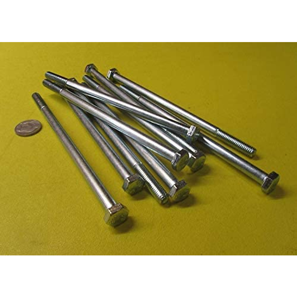 8.8 Zinc Steel Bolts PT M8 x 1.25 mm x 160 mm Long 10 pcs