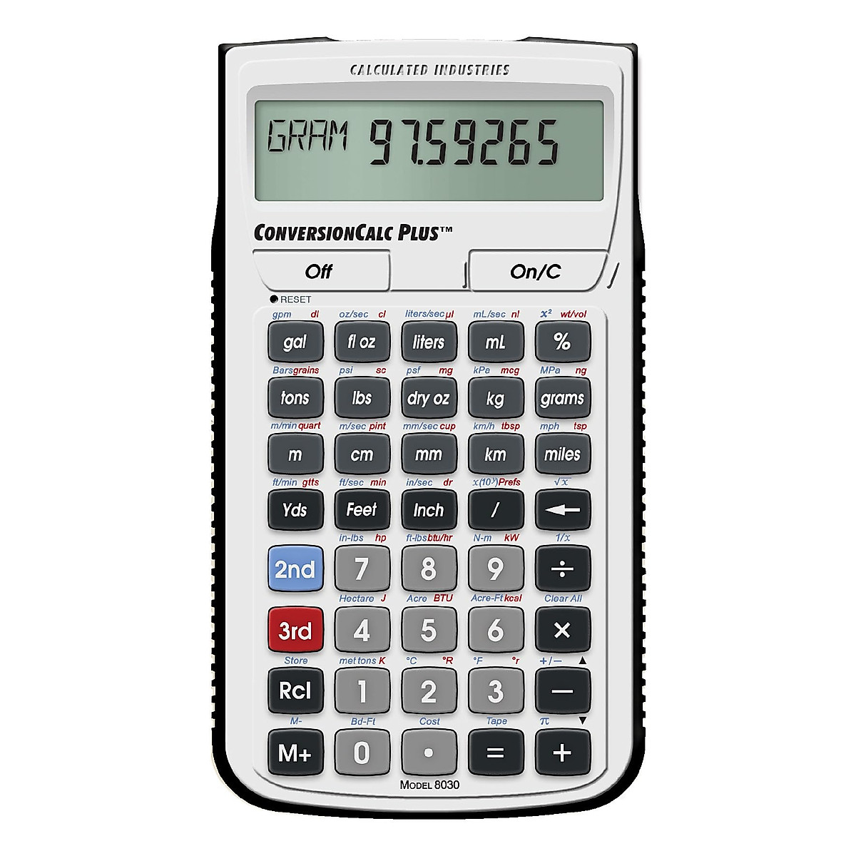 Calculated Industries 8030 ConversionCalc Plus Ultimate Professional Conversion Calculator Tool for Health Care Workers, Scientists, Pharmacists, Nutritionists, Lab Techs, Engineers and Importers