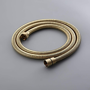 JiaYouJia Freestanding Bathtub Faucet Brushed Gold Tub Filler with Handheld Shower Single Handle Floor Mount Bathroom Faucet