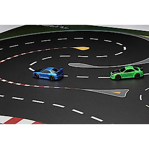 CALLPHA Race Track Scene Mat Vehicles Model Turbo Racing 1/76 Mini RC Car Parts Plastic Rubber Race Track (90 * 60cm)