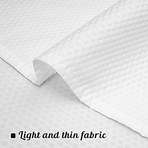 Mrs Awesome Embossed Microfiber Fabric Stall Shower Curtain Liner 48 x 72 inches, Washable and Water Repellent, White