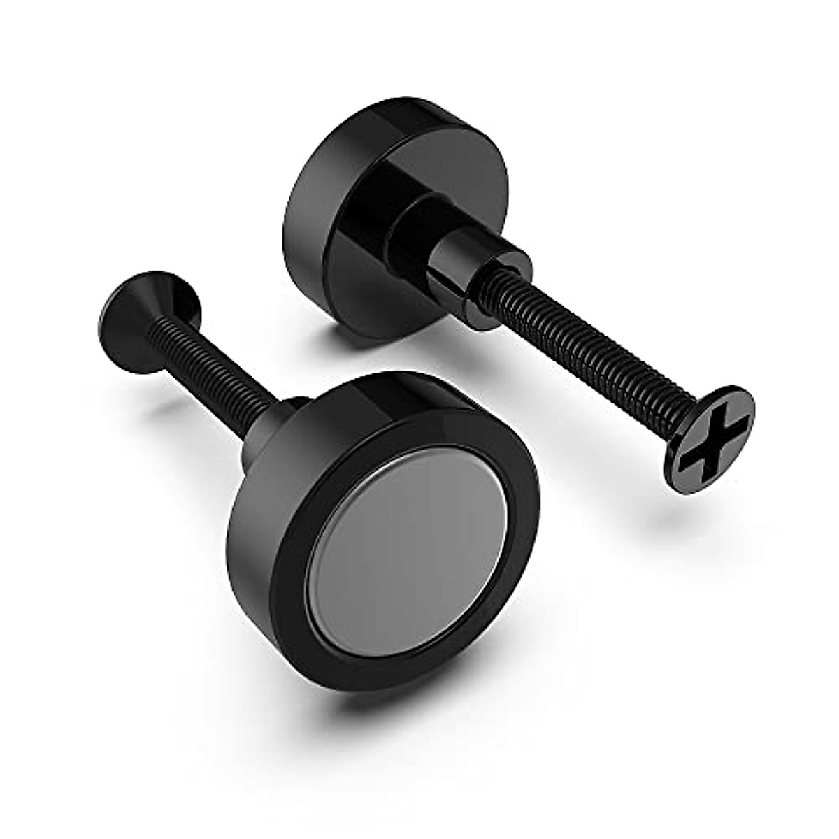 MMJKU M4 Magnetic Screw Set Computer PC Cooling Fan Mounting Screws Kit for 25mm Thickness Cooler Fans Installation with Steel Metal DIY Computer Case, Server Chassis, Mining Machine, 4pcs Black