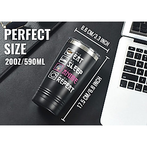 Onebttl Anime Gifts For Men, Women, Boys - 20oz/590ml Double Wall Vacuum Insulated Stainless Steel Tumblers Cups - Birthday Kawaii Gifts for Anime Lovers - With Japanese